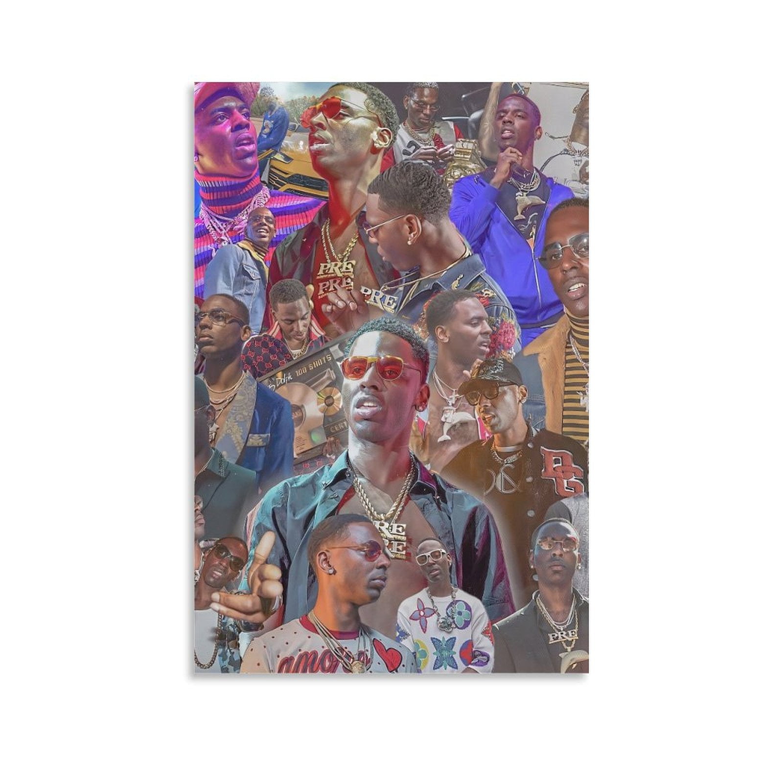 Singer Young Dolph Poster Rapper Hiphop Music Album Cover Canvas Art ...