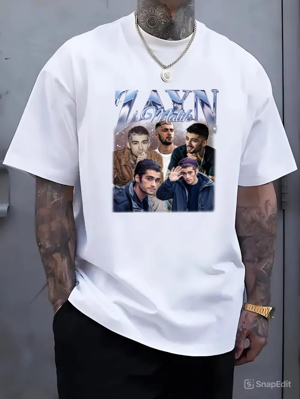 Singer ZAYN MALIK Vintage Homage Fan Retro 90s One Direction Solo Artist T-Shirt V41433, for men ...