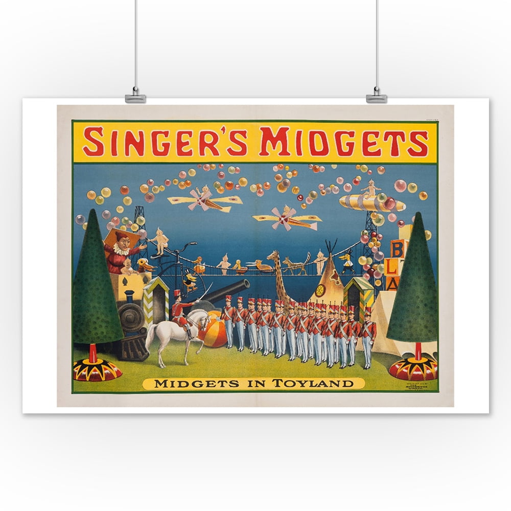 Singer's Midgets Vintage Poster USA c. 1918 (12x18 Art Print, Wall ...