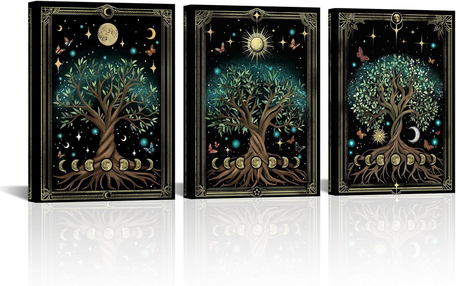 Singg Tarot Canvas Wall Art Pictures Tree of Life Sun Moon Star ...