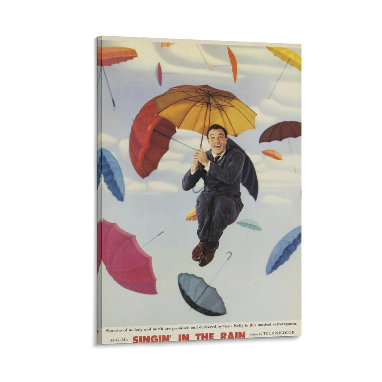 Singin In The Rain 1952 Retro Vintage Movie Poster Artworks Canvas ...