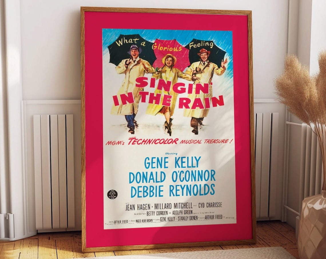 Singin' In The Rain Retro Print - Stanley Donen And Gene Kelly Vintage ...