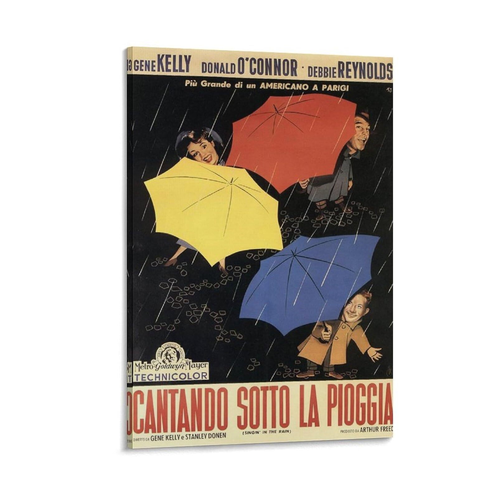 Singin' in The Rain 1952 Movie Poster Poster Decorative Painting Canvas ...