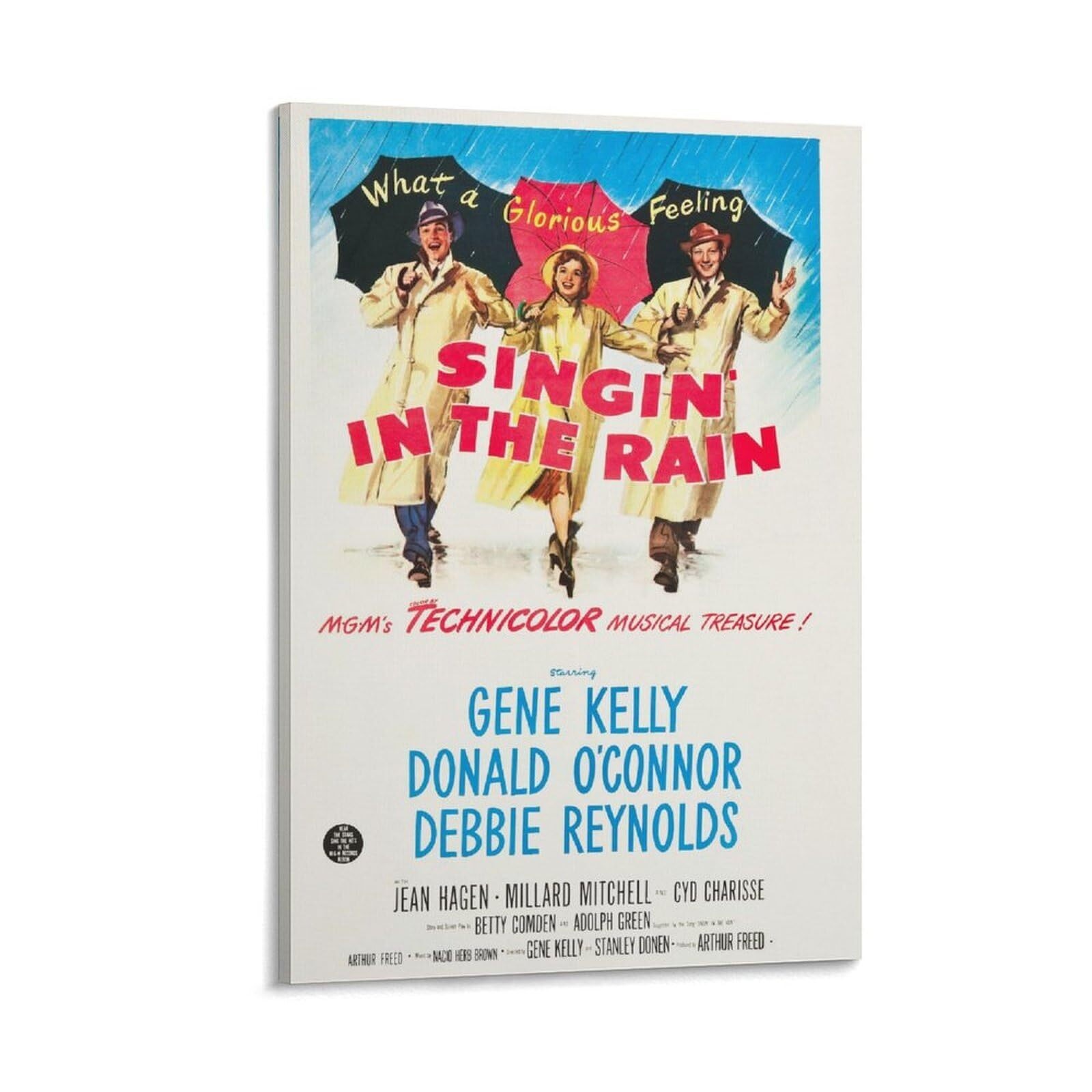 Singin' in The Rain Movie Posters Canvas Art Poster And Wall Art ...
