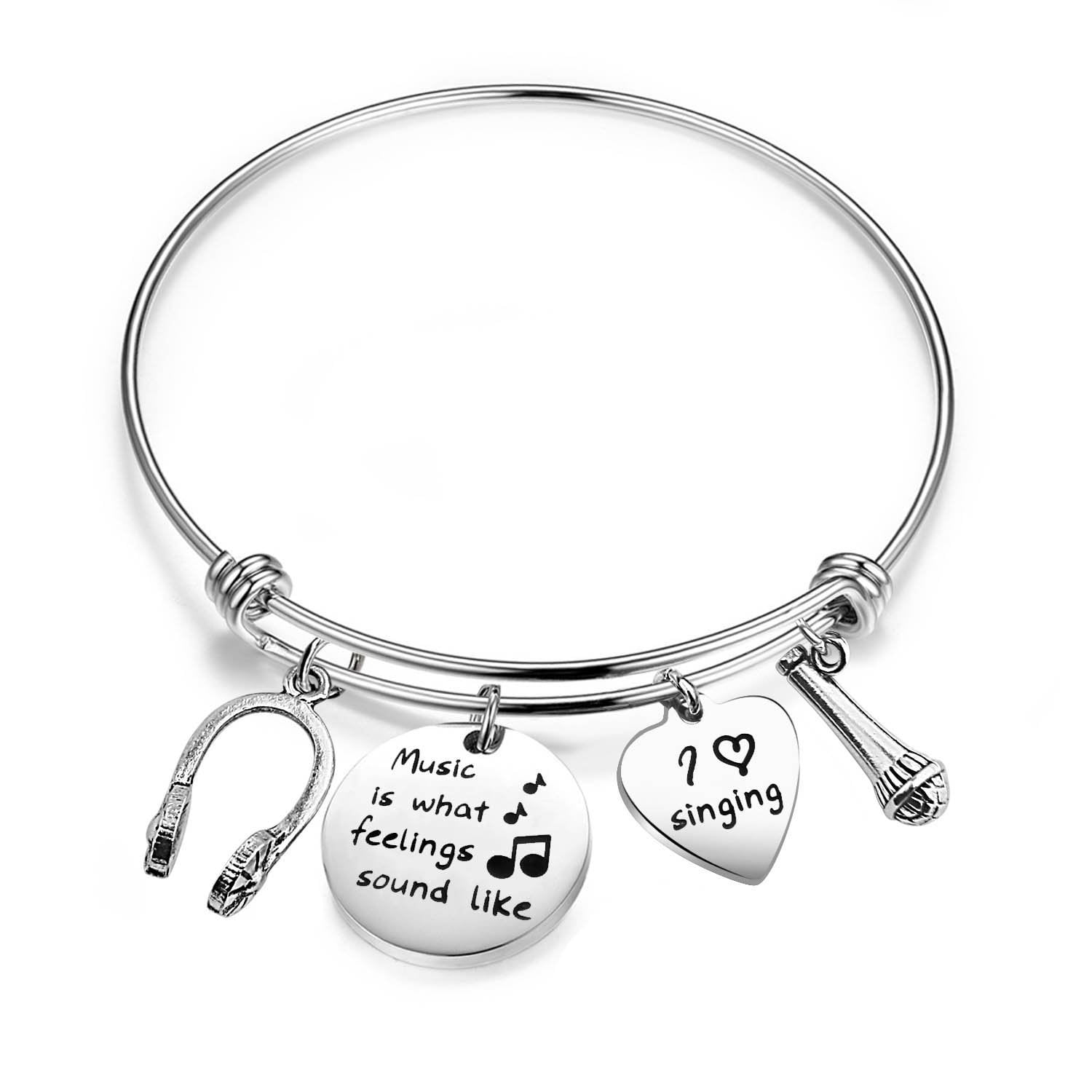 Singing Bracelet Singer Charm Jewelry Music is What Feelings Sound Like ...