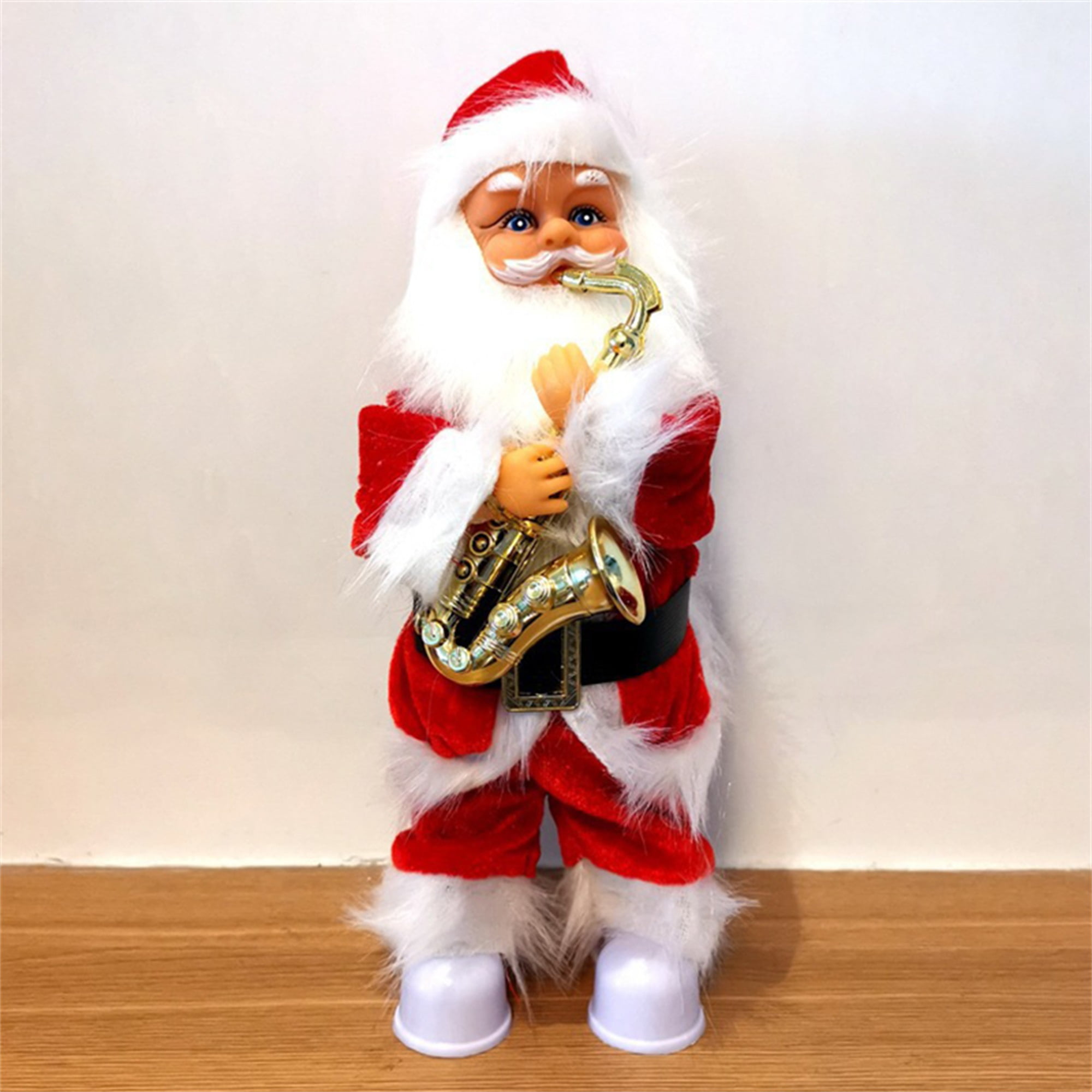 Singing Christmas Music Animated Santa Claus Figure with Saxophone ...