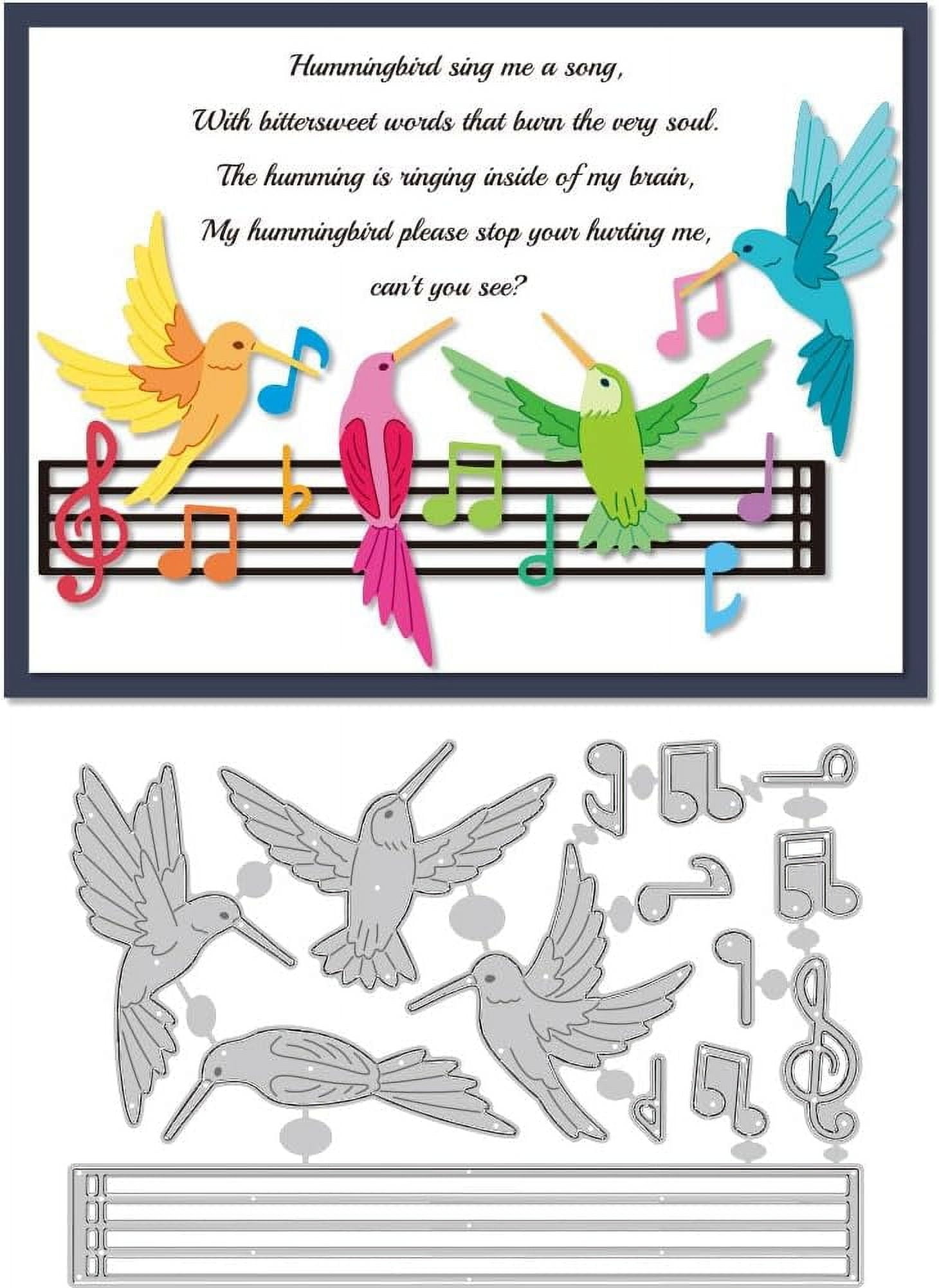 Singing Hummingbird Dies Cuts Music Notes Carbon Steel Cutting Dies ...