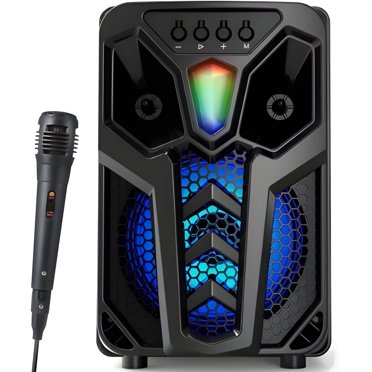 onn. Portable Karaoke with Wireless Microphones, 9 Hours Playtime ...