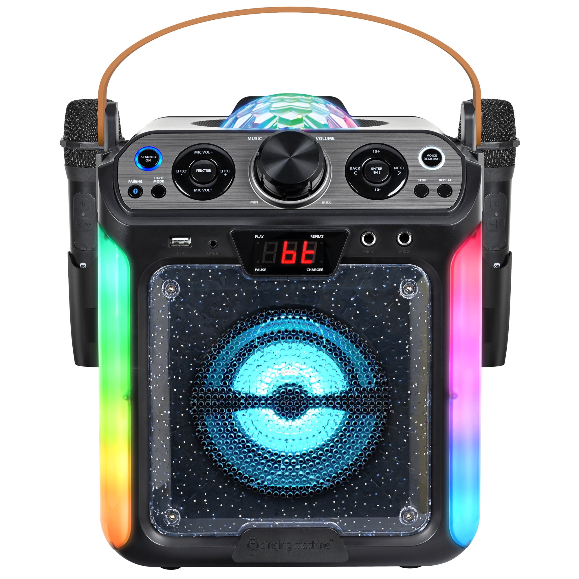 Singing Machine Groove Disco Bluetooth Karaoke Machine, Black with ...