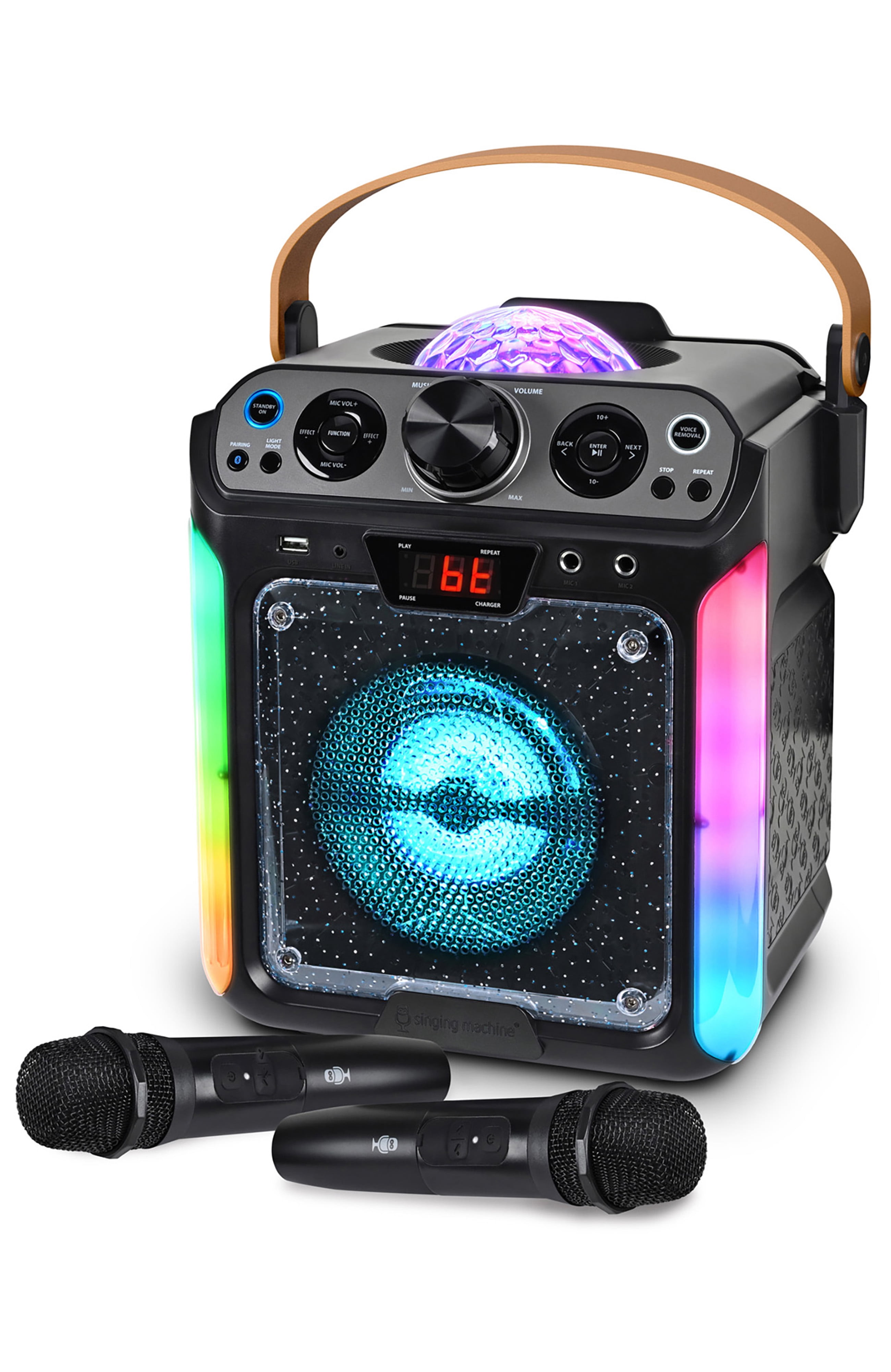 Singing Machine Groove Disco Karaoke Machine, Black with Multi-Color ...