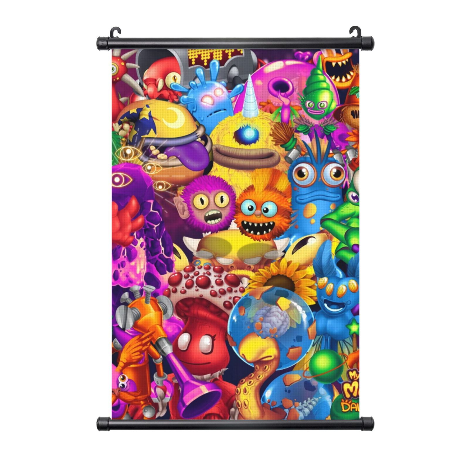 My Singing Monster Hanging Poster, Black Plastic Shaft Wall Hanging ...