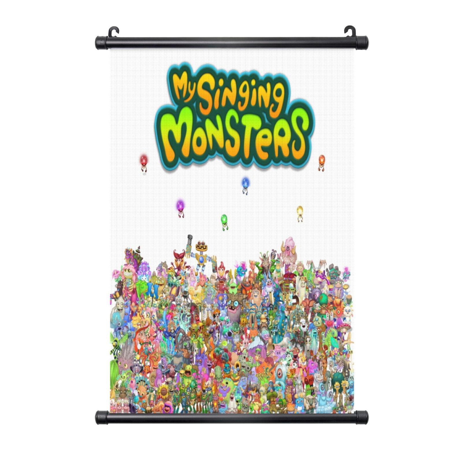My Singing Monster Hanging Poster, Black Plastic Shaft Wall Hanging ...