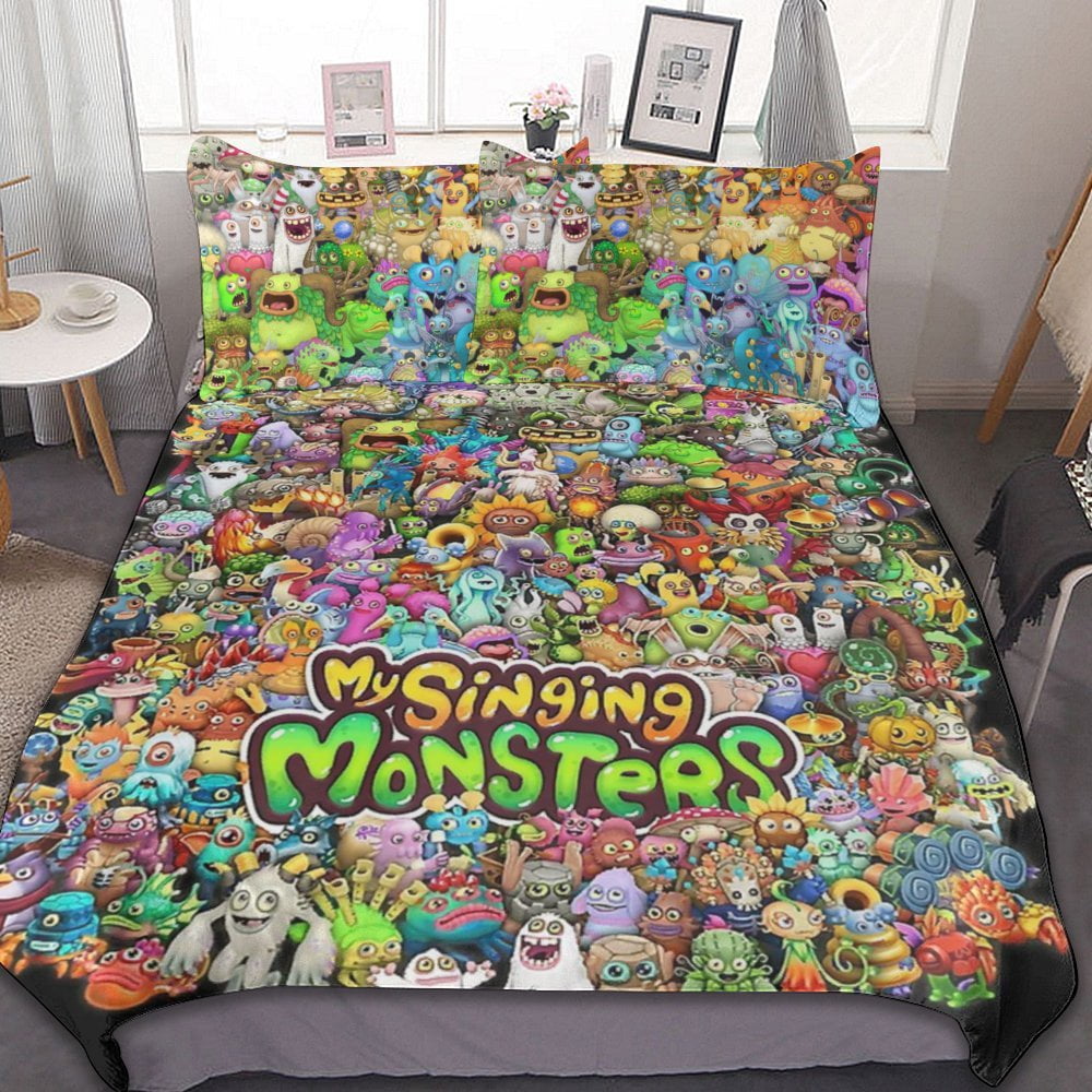 My Singing Monsters 3-Piece Bedding Set Warm And Comfortable Soft Duvet ...