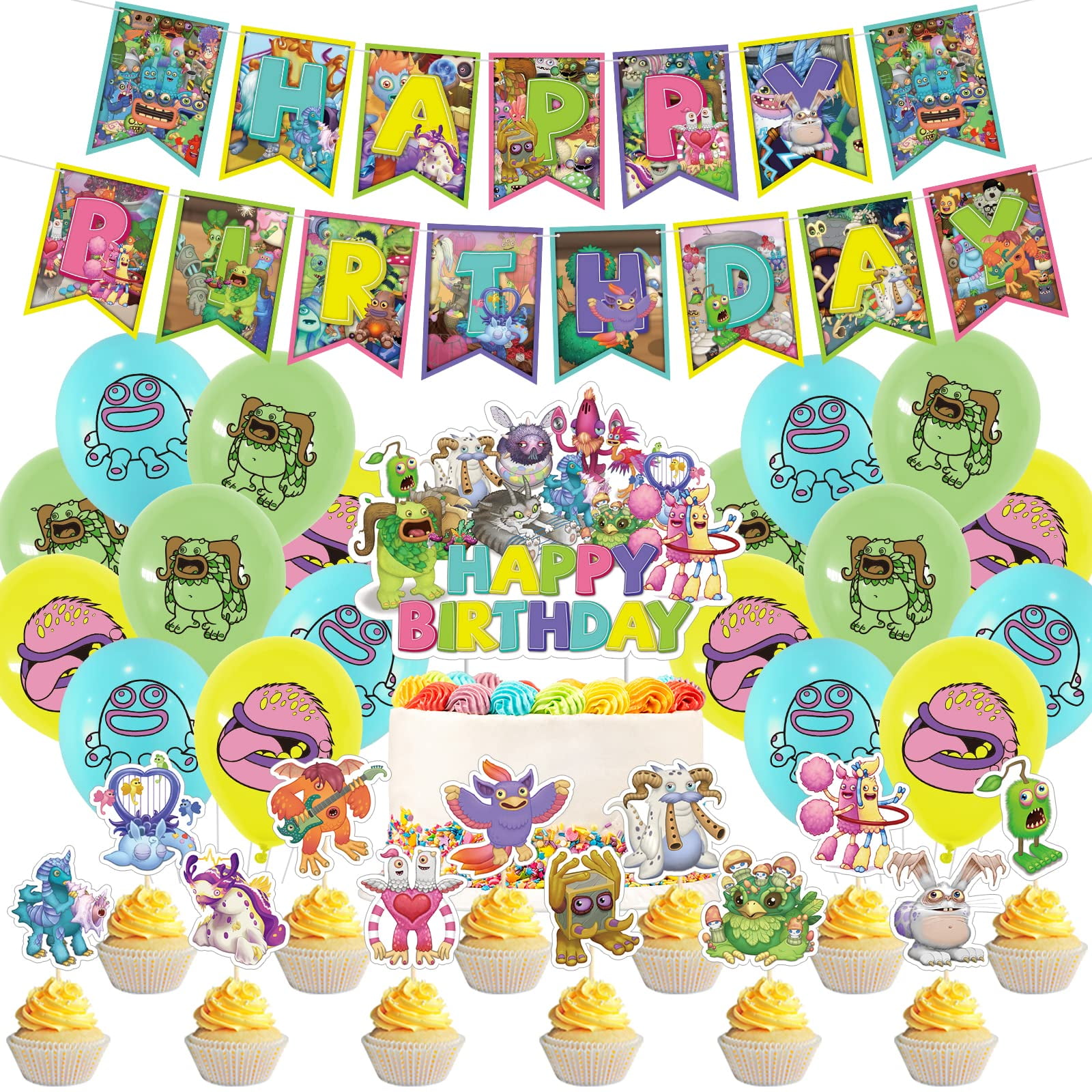 Singing Monsters Birthday Party Supplies,Singing Monsters theme ...