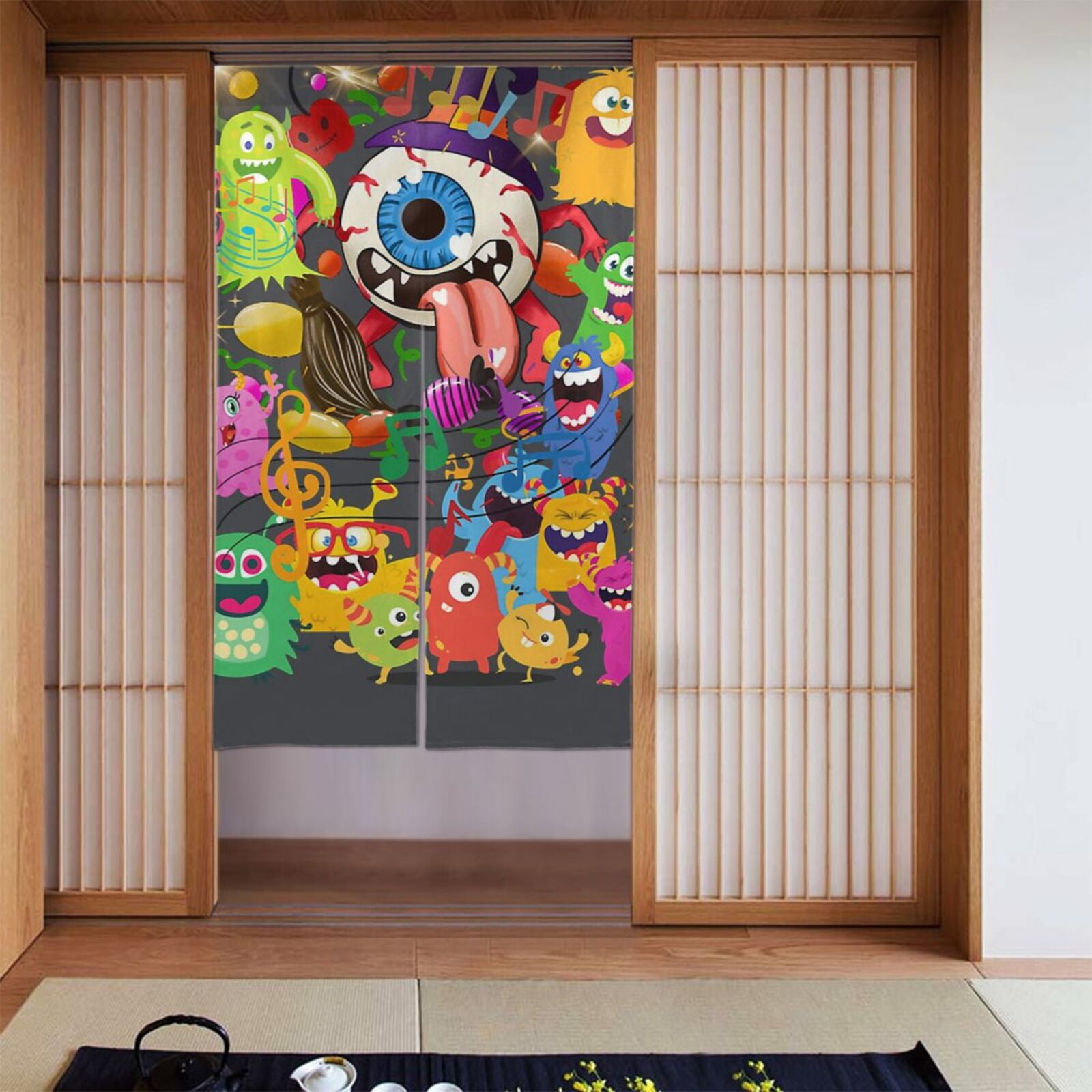 My Singing Monsters Cartoon Door Curtain Drape Split Doorway Curtain ...