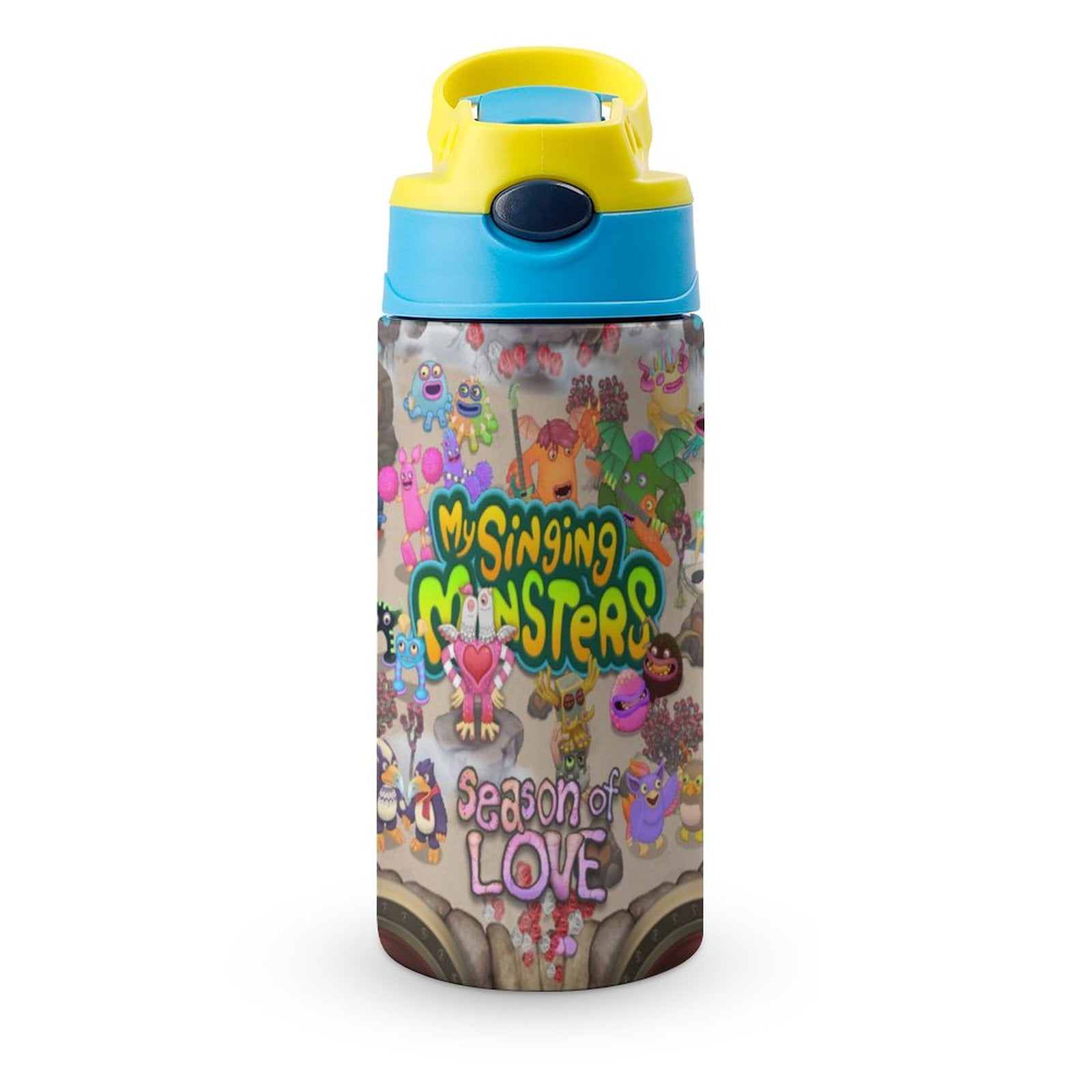 My Singing Monsters Kids Water Bottle with Silicone Straw And Spill ...