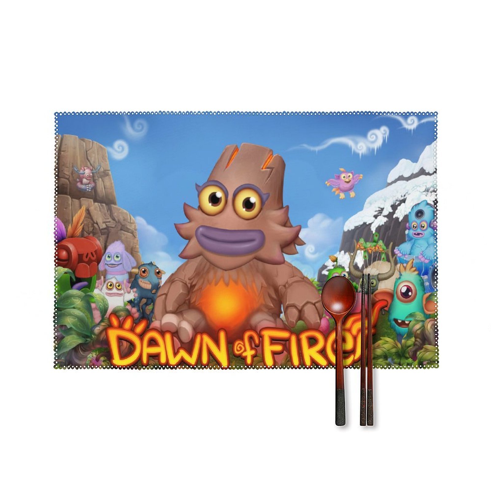 My Singing Monsters Place Mats, Decorative Placemats Set of 4 Washable ...