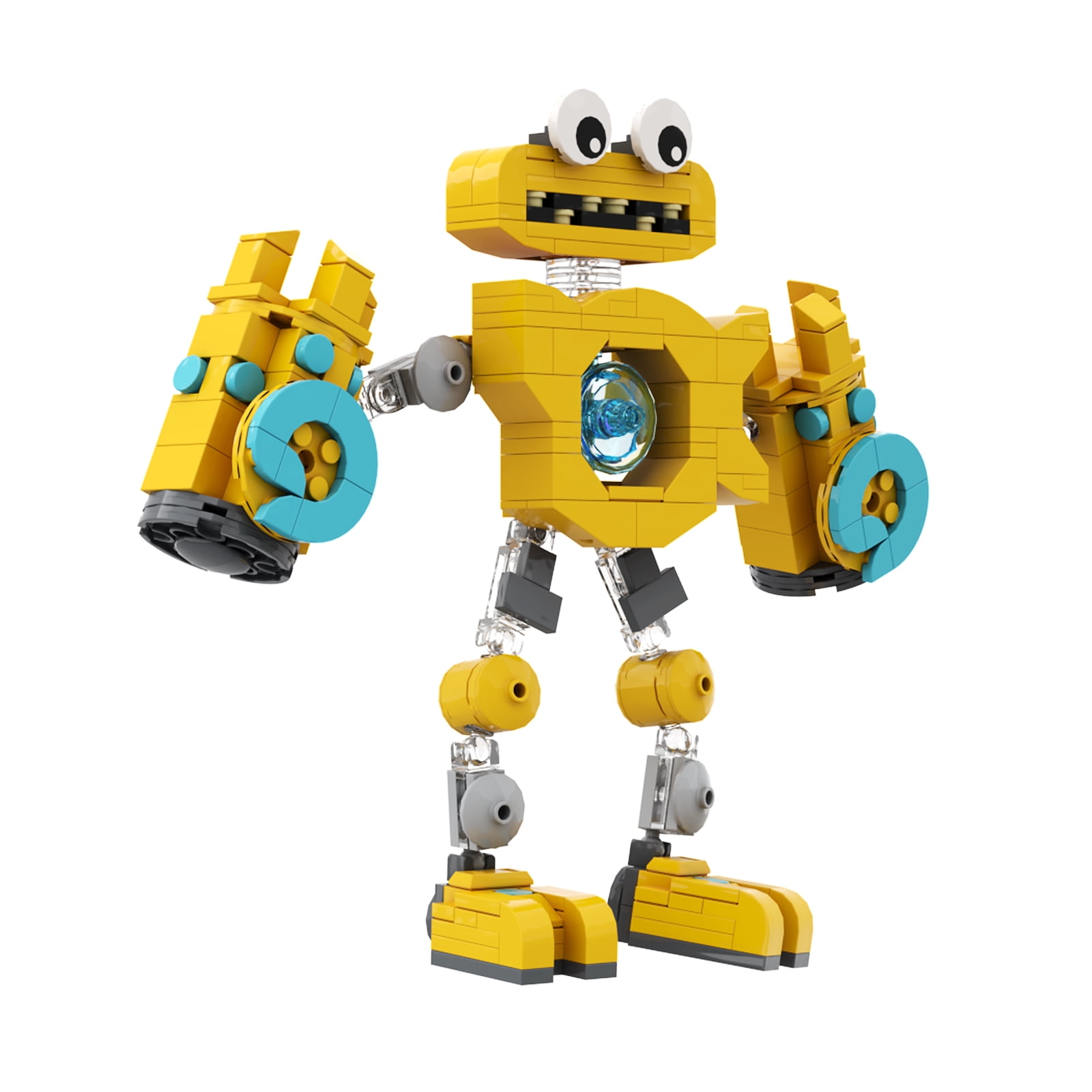 Singing Monsters Toys Building Blocks Set, Yellow Wubbox Action ...