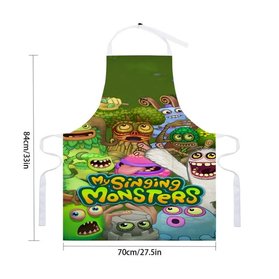 My Singing Monsters apron with pockets and waterproof design ...
