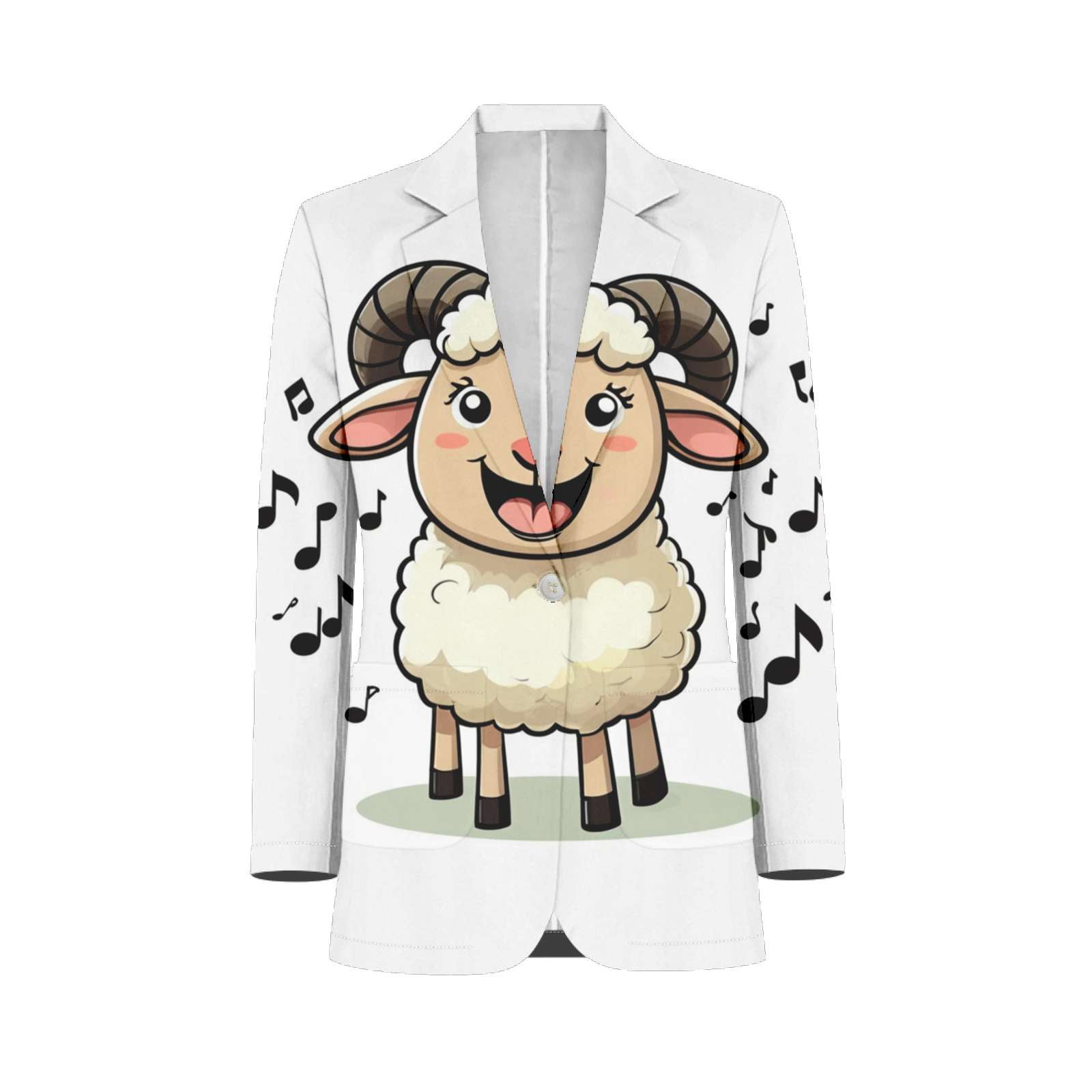 Singing Sheep Cartoon Customized Men's Suits full man Shawl Collar ...