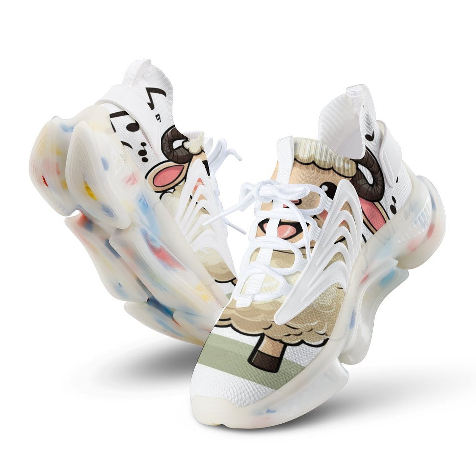 Singing Sheep Cartoon Walking Shoes for Men Woman Lightweight Tennis ...