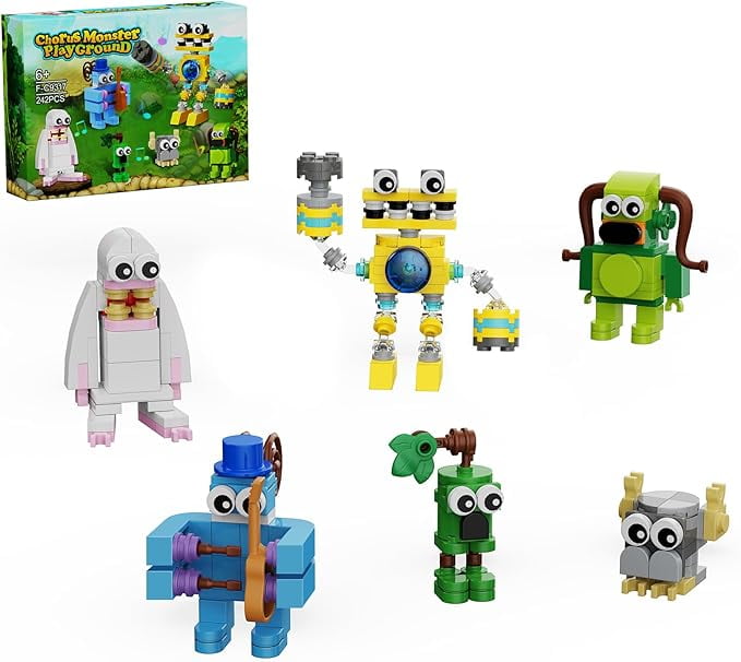 Singing Song Monsters Robot Blocks Toys 6in1 Wubbox Game Figures ...