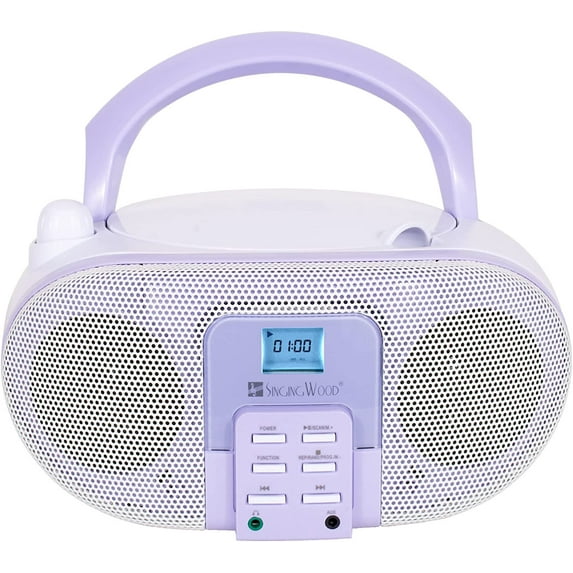 SingingWood GC01 Portable CD Player Boombox, AM/FM Radio, LCD, Aux-in ...