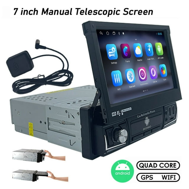 Single 1 Din 7" inch Car Android Multimedia MP5 Player Car Radio Stereo Bluetooth Flip out Touch ...