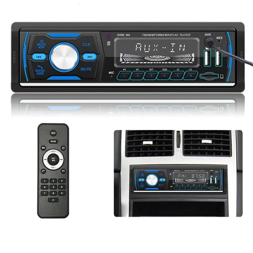 Single 1 Din Bluetooth Car Stereo MP3 Player FM AM Radio Head Unit USB ...