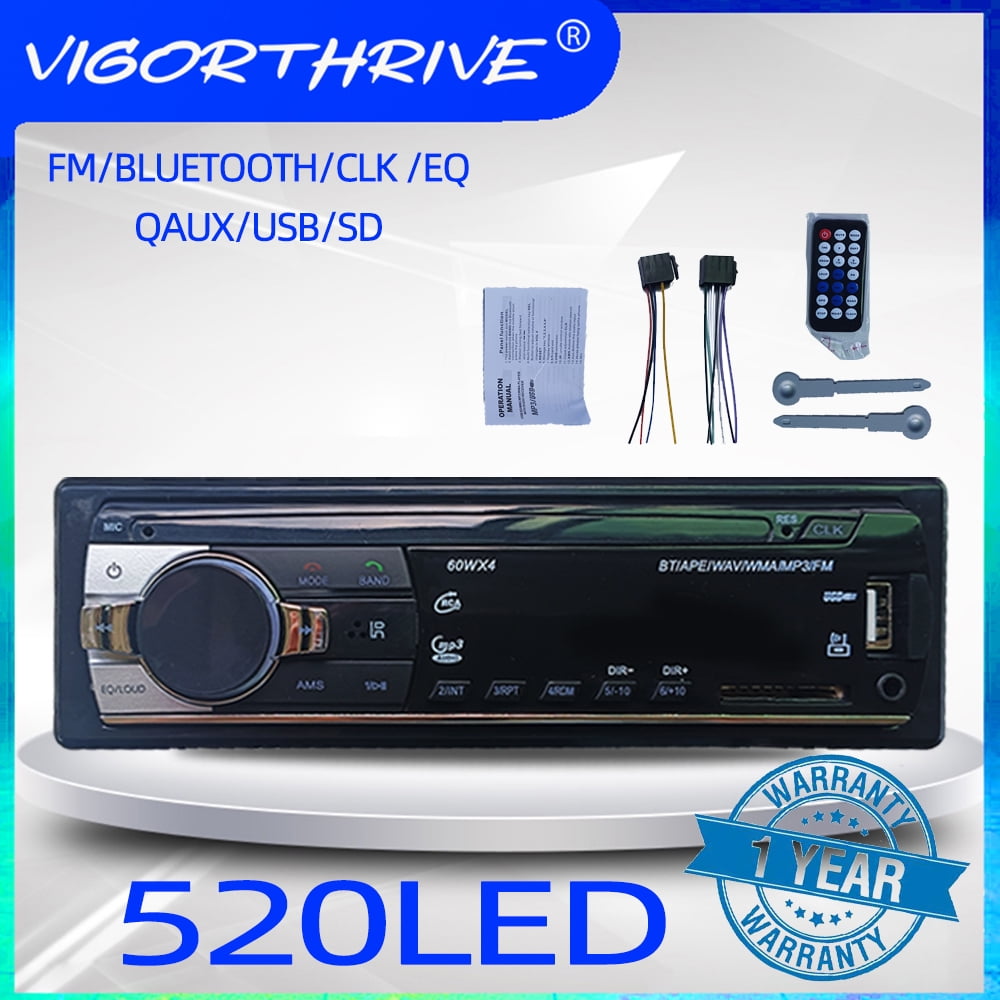 Single 1 Din Car Radio Stereo Bluetooth FM USB AUX MP3 player In-dash ...