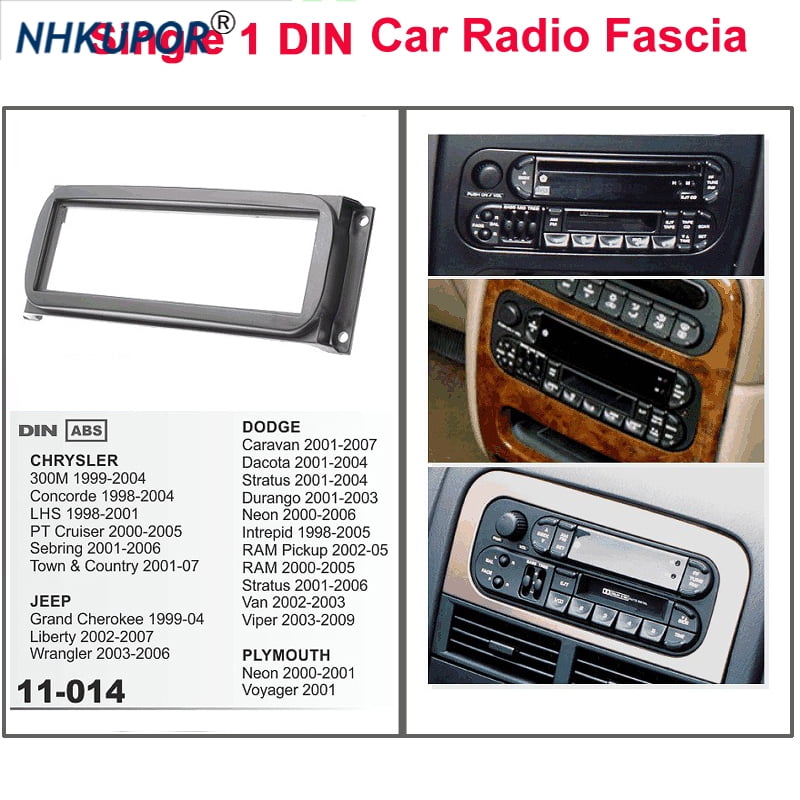 Single 1 Din Car Radio Stereo Face Fascia Surround Trim Frame Kit For ...