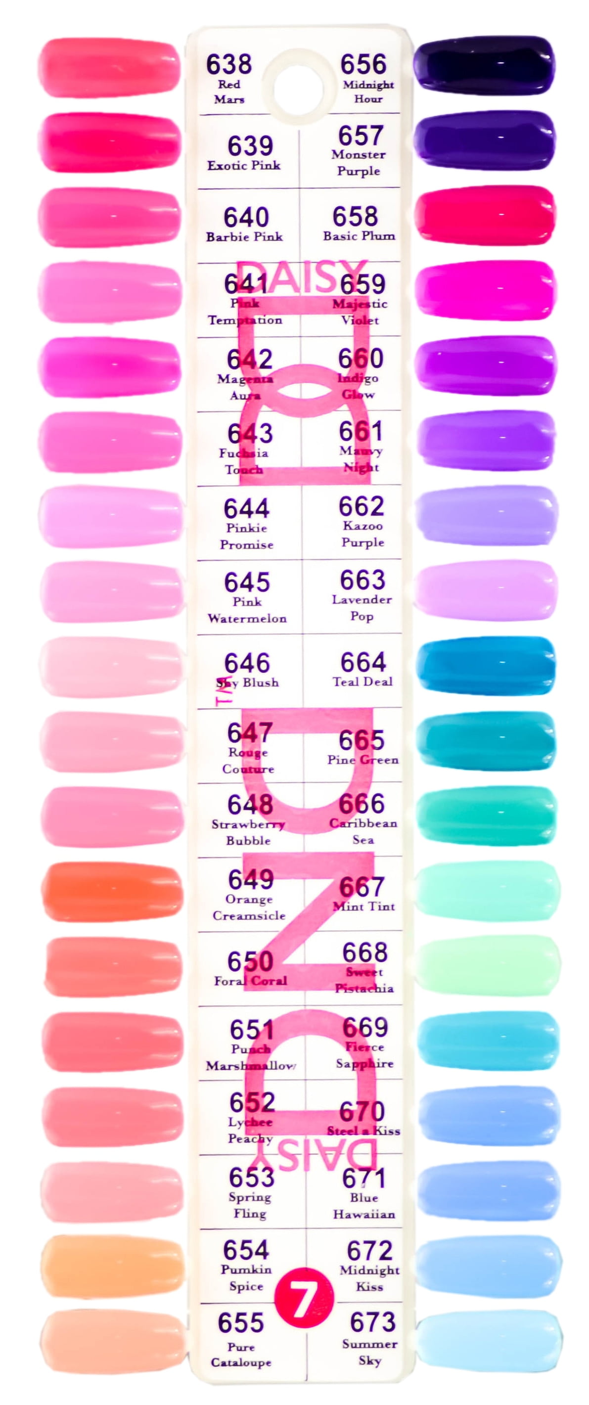 Single - #7 , Daisy DND Color Swatches, Daisy Hair Scalp - Pack of 1 w ...