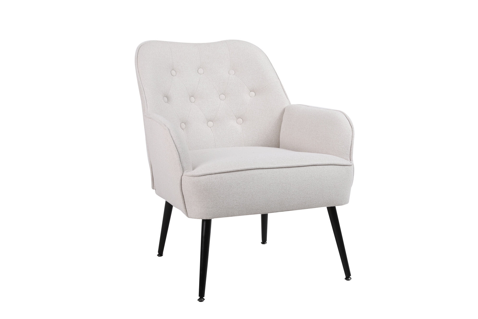 Single Accent Chair with Inclining Backrest, Leisure Club Armchair with ...