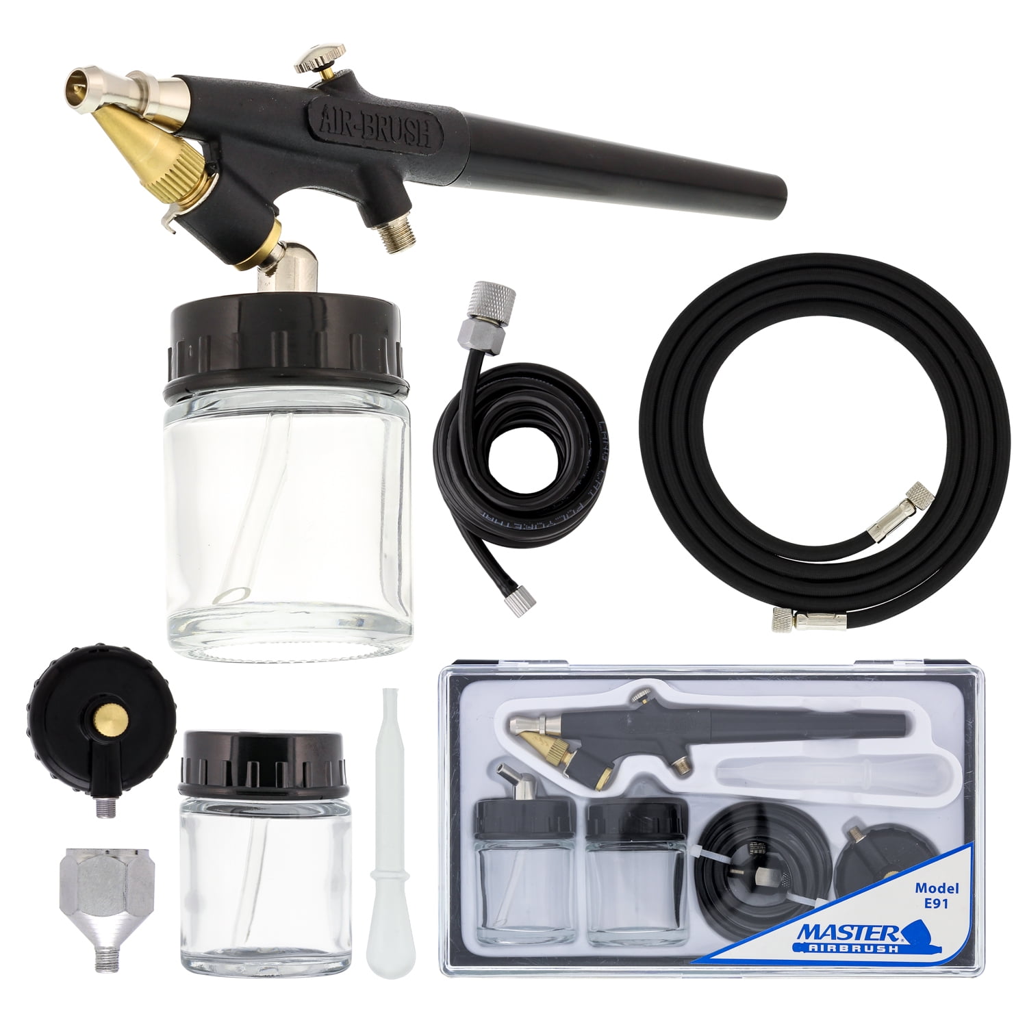 Master Single-Action Airbrush Starter Kit, Great for Tanning, Tattoo ...