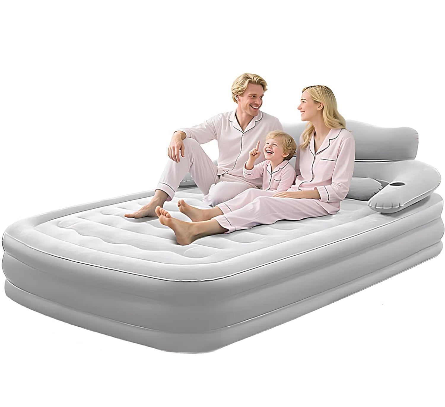 Single Air Mattress With Built In Pump Headboard, 19 Raised Comfort ...