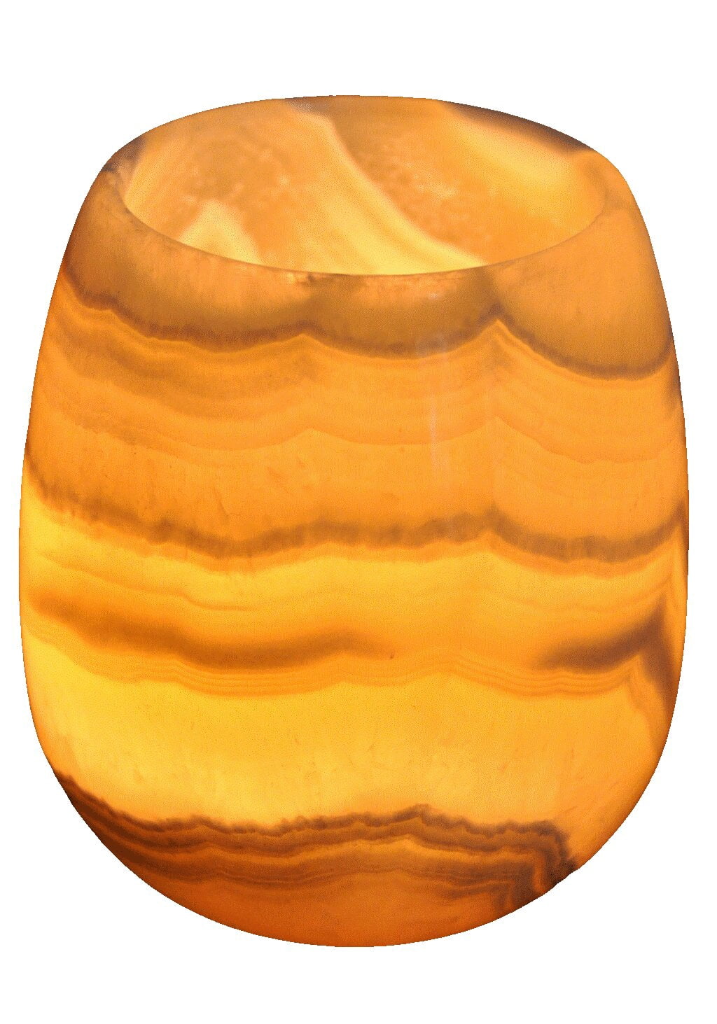 Single Alabaster Candle Holder - Egyptian Tealight and Votive Candles ...