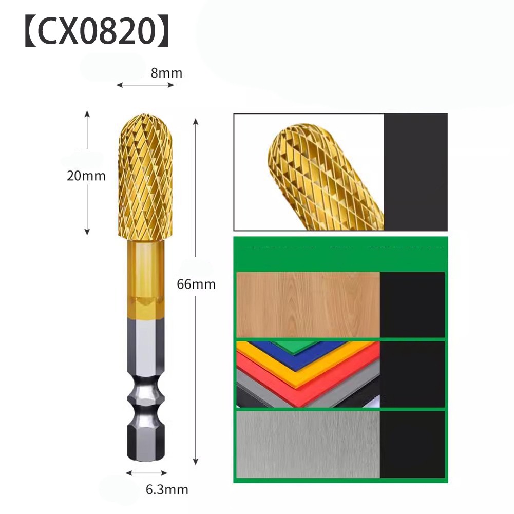 Single And Dual-Slot Rotary Rasp Drill Bit Milling Cutter 6.3mm Shank ...