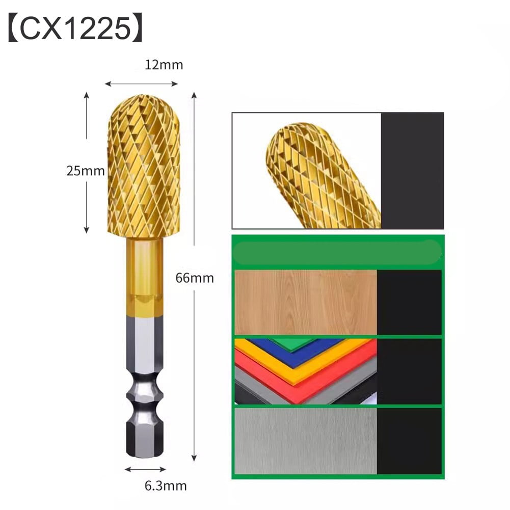 Single And Dual-Slot Rotary Rasp Drill Bit Milling Cutter 6.3mm Shank ...