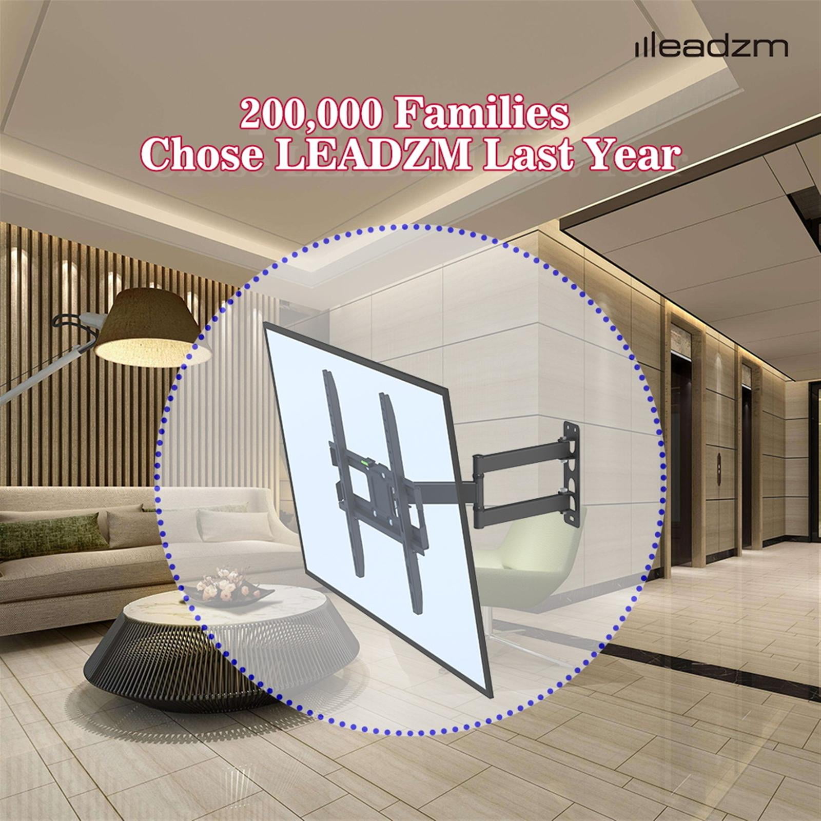 Single Arm TV Wall Mount for 32 to 65 Inch TVs Low Profile Small Base ...