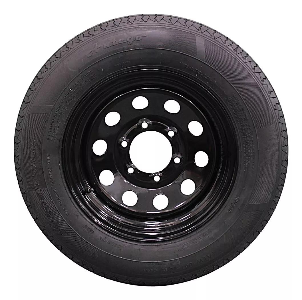 (Single Assembly) Antego Tire and Wheel 205/75R15 Trailer Tire ...