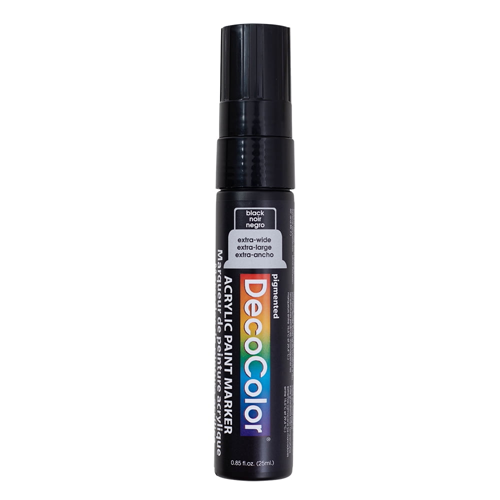Single Black Decocolor Paint Marker Pen Extra Broad Line Point 1/2