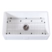 Blanco 402525 33 in. Ikon Apron Low Divide Kitchen Sink, Coal Black ...