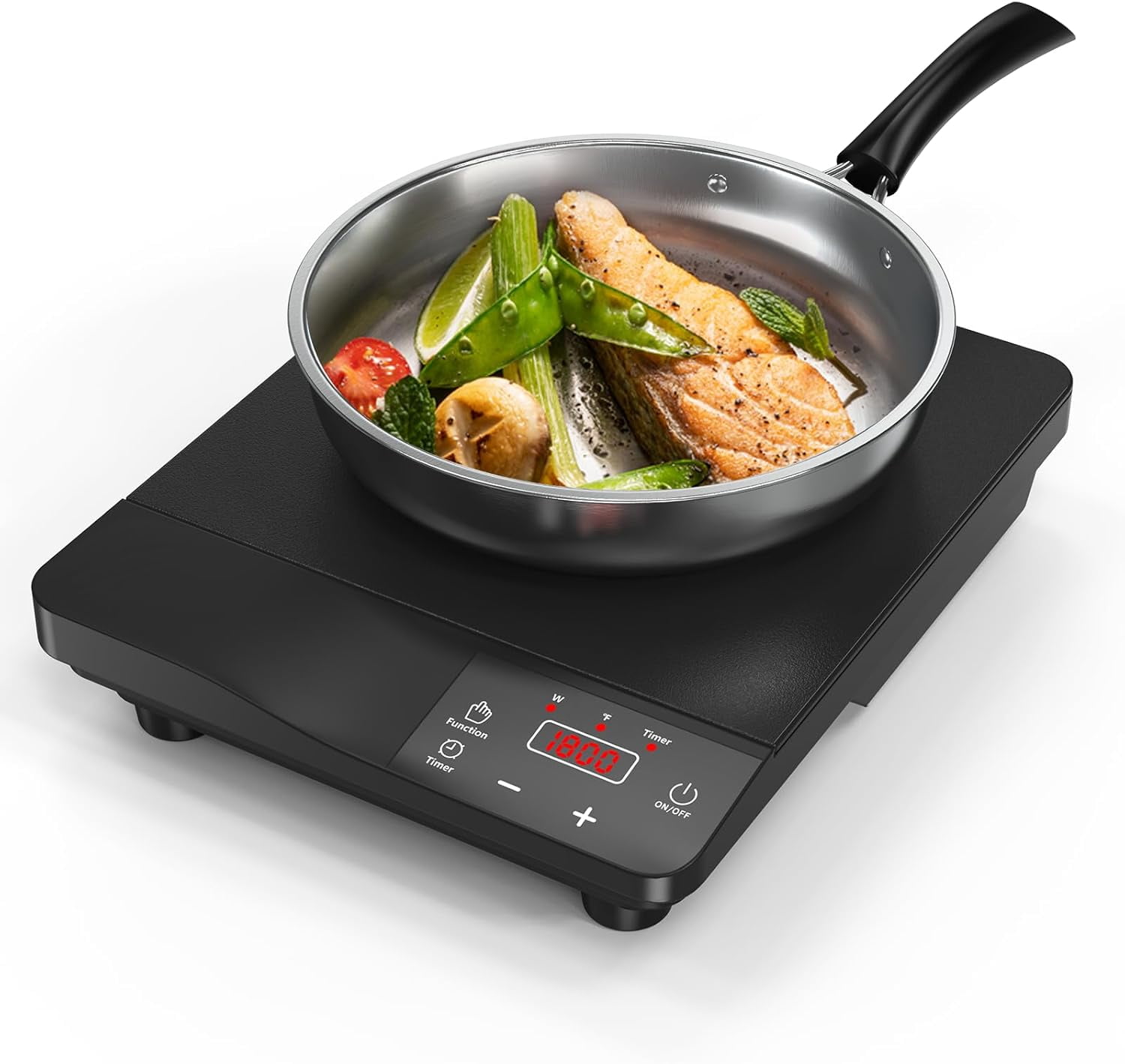 Single Burner Electric Cooktop 1800W - 110V Electric Stove Top Burner ...