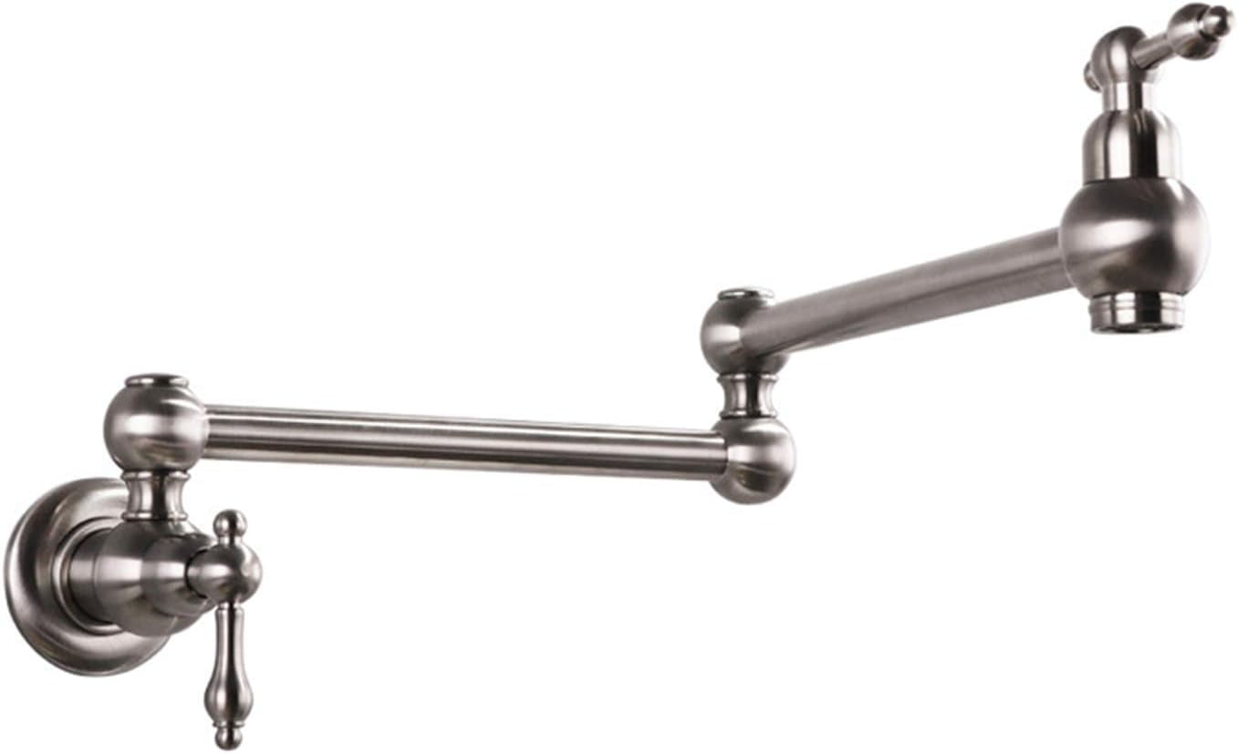 Single Cold Kitchen Tap Solid Brass, Wall Mounted Pot Filler Kitchen ...