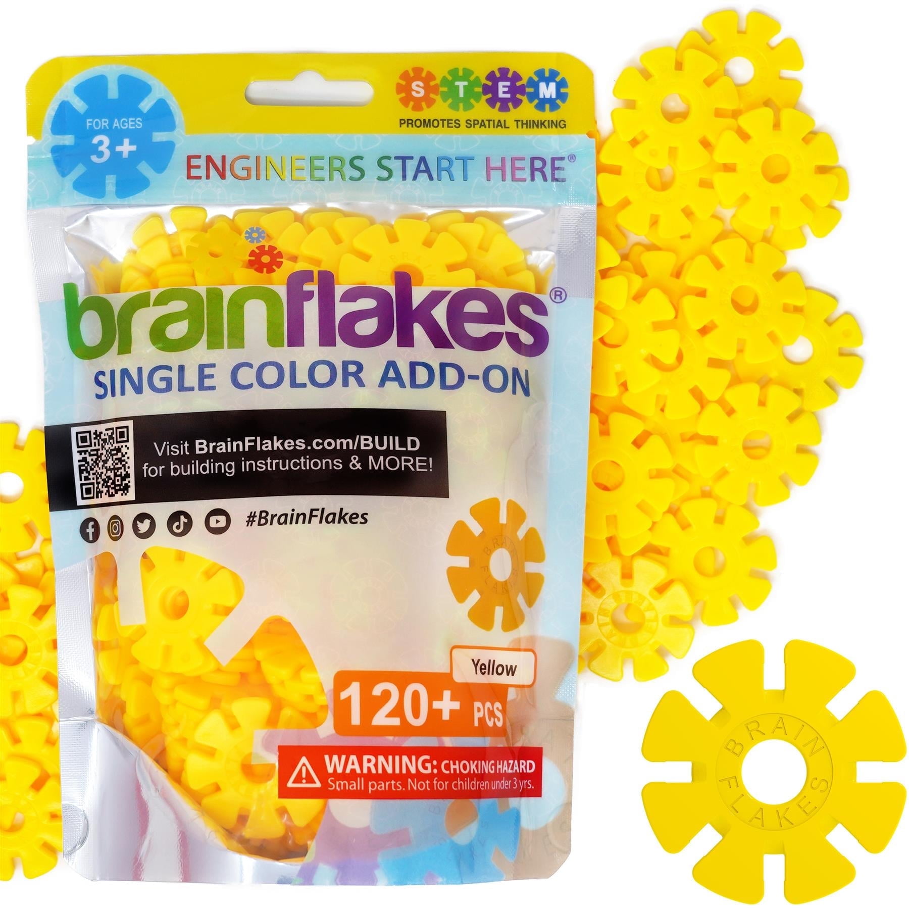 Brain Flakes Single Color Add-on - 120 Pieces - Resealable Pouch ...