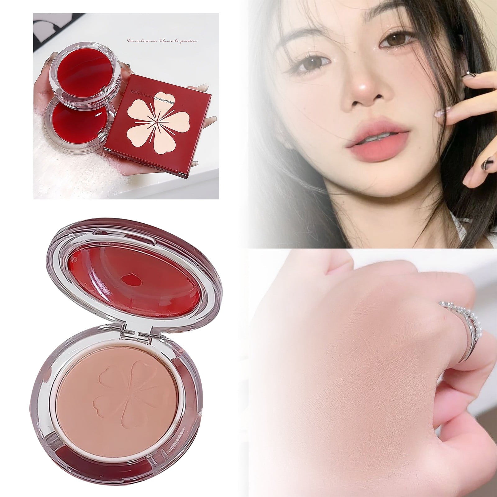 Single Color Powder Blush, Natural Long-lasting Blush Contour ...