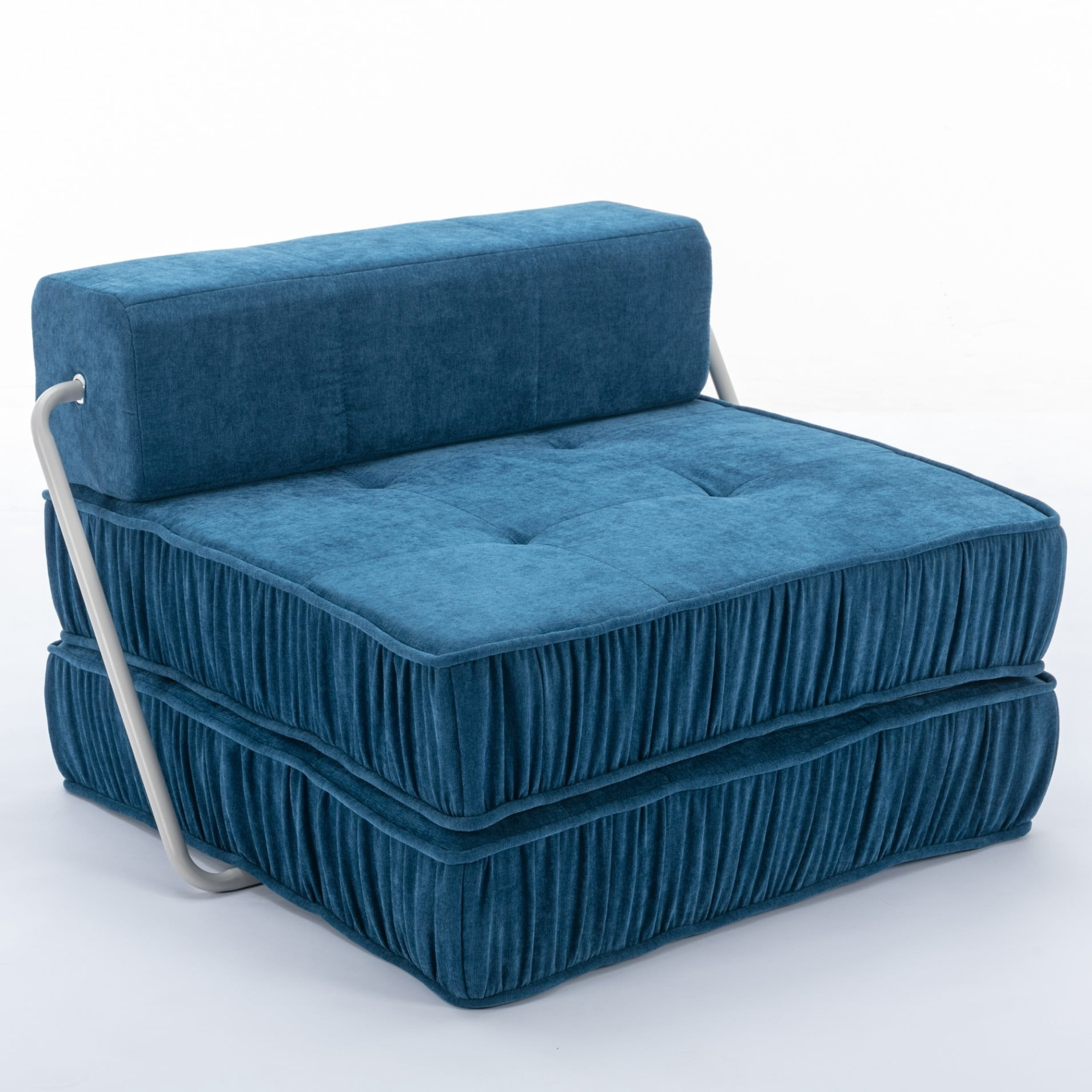 Single Convertible Armless Sofa, Modern Chenille Modular Sectional Sofa ...