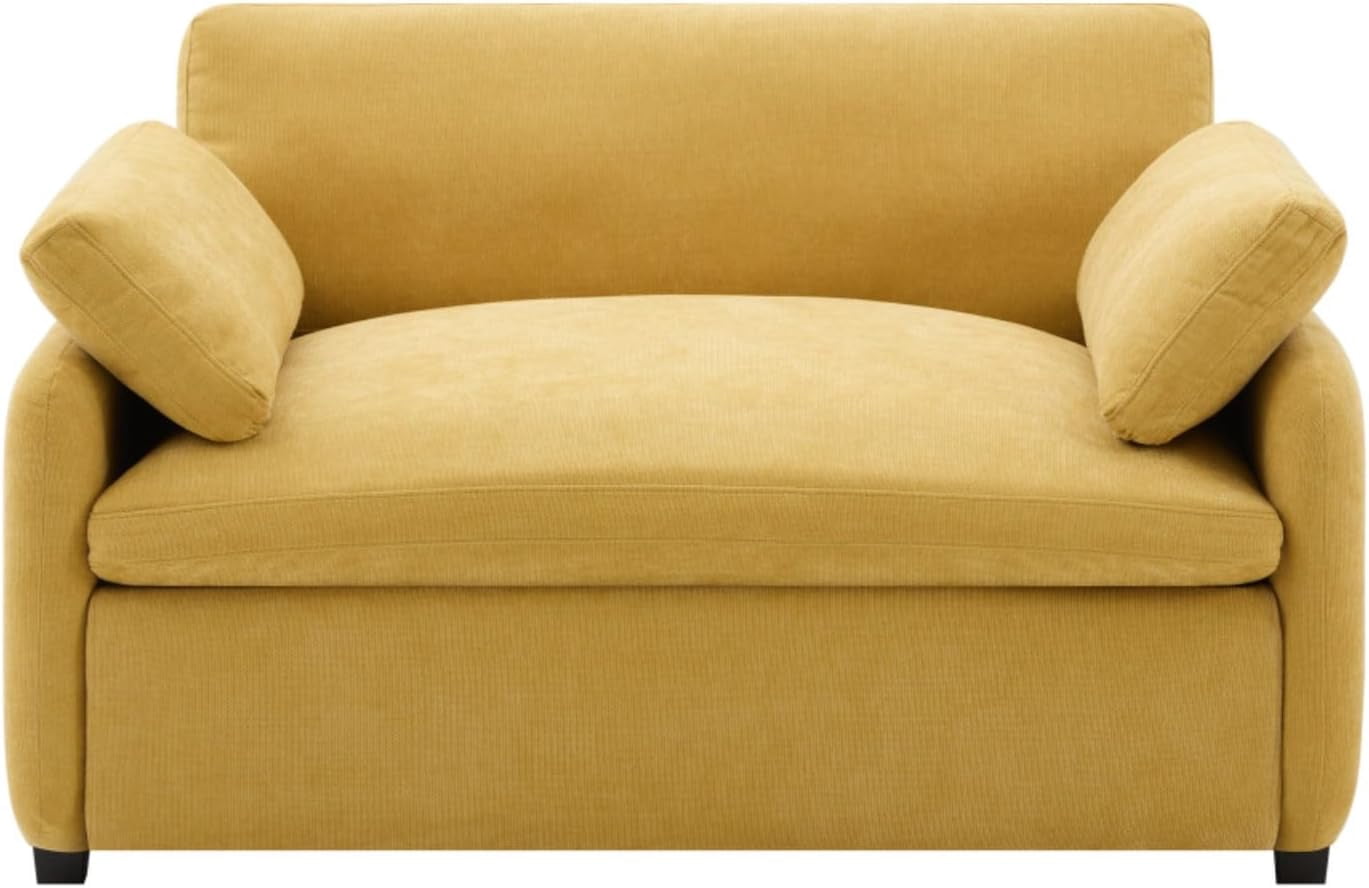 Single Couch Chair,Arm Chairs for Living Room,50 × 45" Chenille Deep ...
