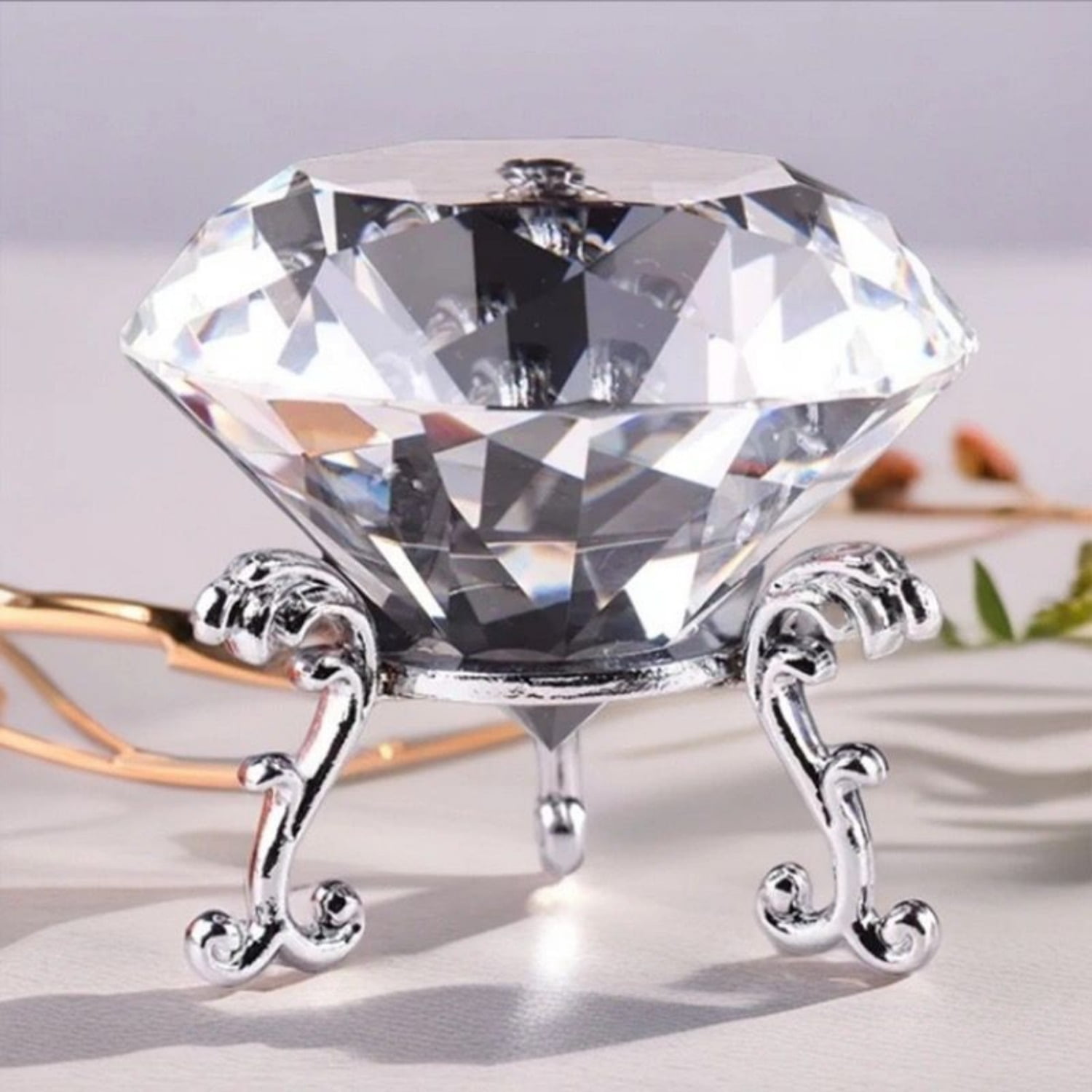 Single Crystal Diamond Ornament Decorative Shooting Prop Glass Crystal ...