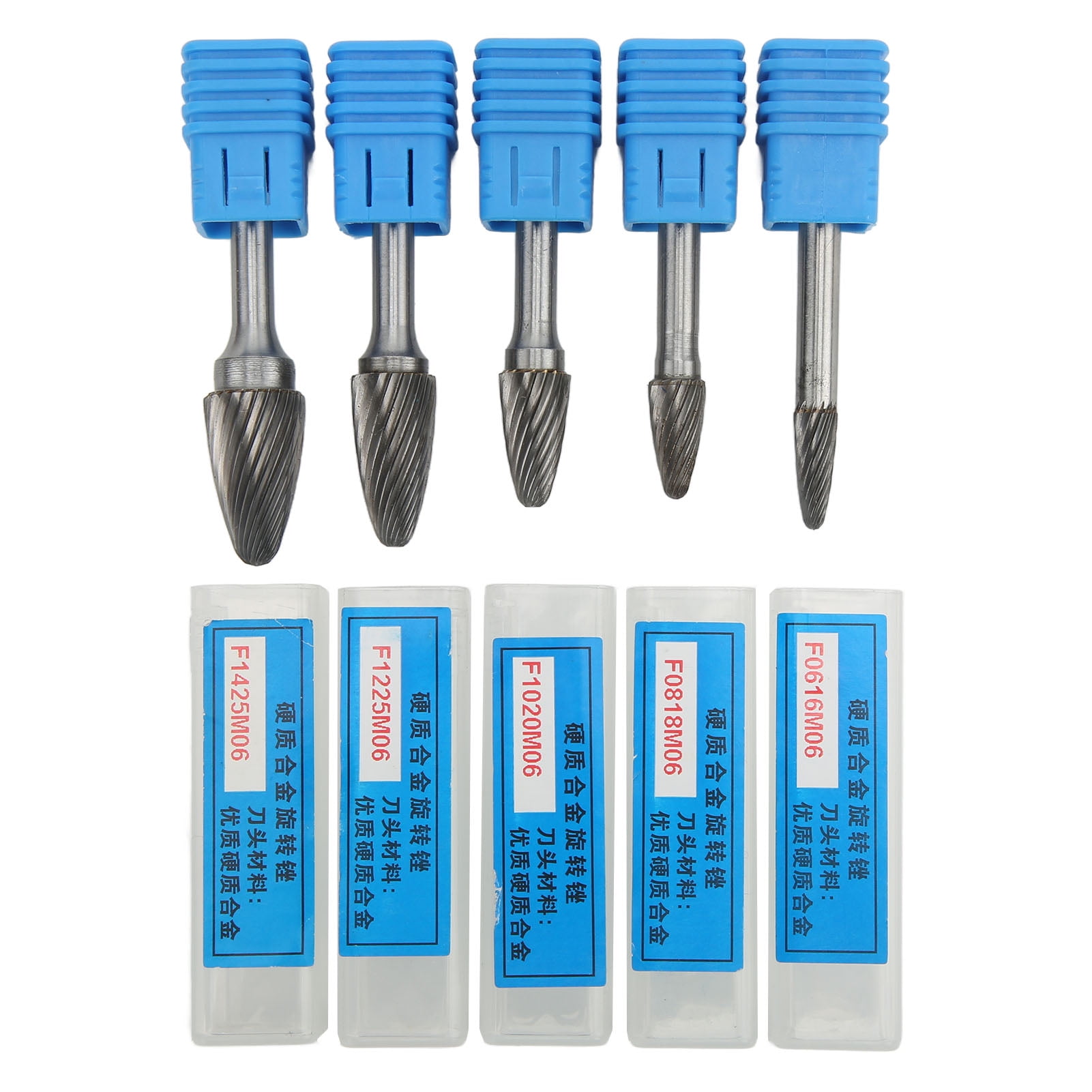 Single Cut Rotary Files for Engraving, Polishing & Drilling with 6mm ...